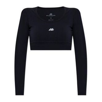 Balenciaga Sporttop mit Logo - - Sport - Damen - Schwarzk - S
