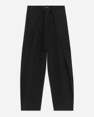 Arket Elegante Hose Im Wickeldesign -Schwarz