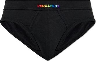 Dsquared2 Homme, Sous-v&ecirc;tements, Noir, Taille: XS Cotton Logo Briefs