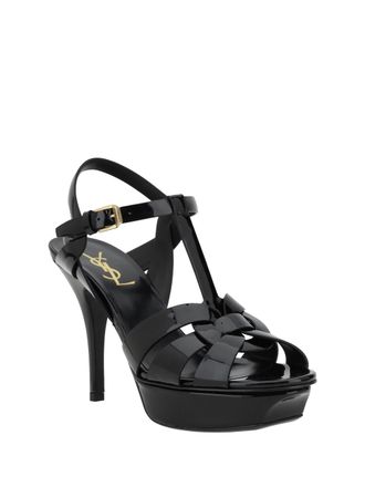 Saint Laurent Womens Tribute Sandals Nero