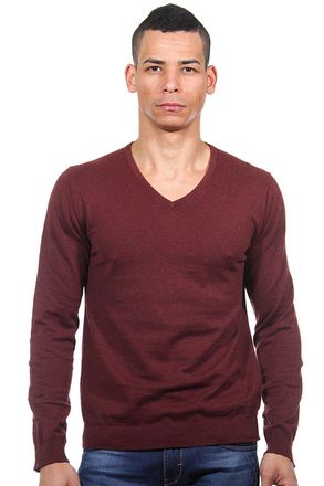 Selected Herren Tower Aus Cotton V-Neck Noos Id Pullover, Rot (Oxblood Red), X-Large