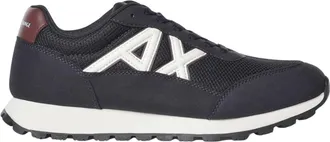 A|X Armani Exchange AX Logo Lace-Up Baskets - Homme - Chaussures - Bleu - Taille: 46 EU