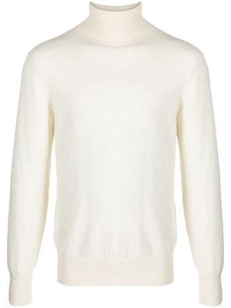 Fursac pull en maille fine à col roulé - Tons neutres