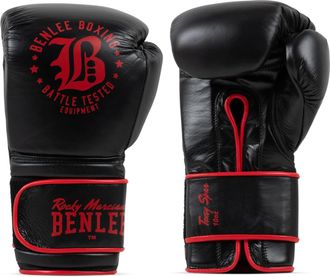 Benlee Rocky Marciano Benlee Leather Sparring Boxing Gloves TOXEY Spar 12 oz Black/Red, 199517