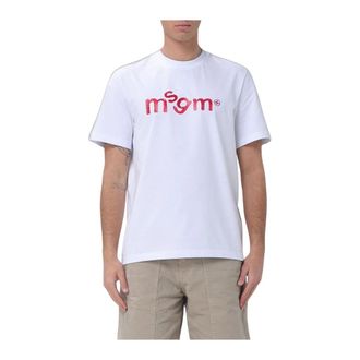 Msgm Msgm - T-shirt avec logo - Homme - Tops - Blanc - Taille: S