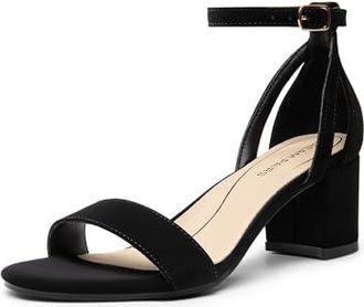 Dream Pairs Sandales à Talon Bloc pour Femmes Elégantes et Classiques Sandale dété Confortable et Antidérapant,Size 41.5,Noir,DWUMHS2535
