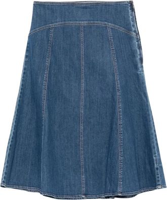 Polo Ralph Lauren Denim Midi A-Line Rock - - Skirts - Damen - Blau - 2XL