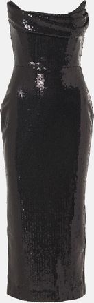 Alex Perry Bustier-Kleid mit Pailletten