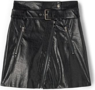 Motivi Femme, Jupes, Noir, Taille: 46 FR Mini-jupe avec zips d&eacute;coratifs