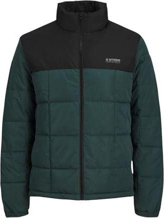 Jack & Jones Veste matelassée Jjben Square pour homme, Vert/noir, XL