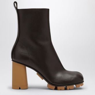 Bottega Veneta Shore dark brown leather boot
