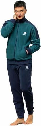 Lotto Survêtement pour homme en polaire avec fermeture éclair complète - Combinaison homme maison - Combinaison homme dhiver - Combinaison homme en polaire,