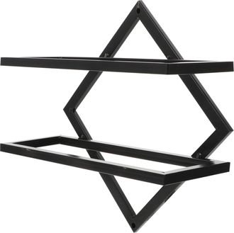 Garneck Wandmontiertes Weinregal aus Eisen Praktischer Flaschenhalter für Schmale Lagerung Rustikales Wein Display Rack für Bar Küche und Wohnzimmer Hochwerti