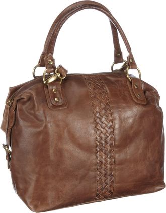 contempo Cntmp 3276 Damen Henkeltaschen, Braun (Cognac), 32x30x13 cm (B x H x T)