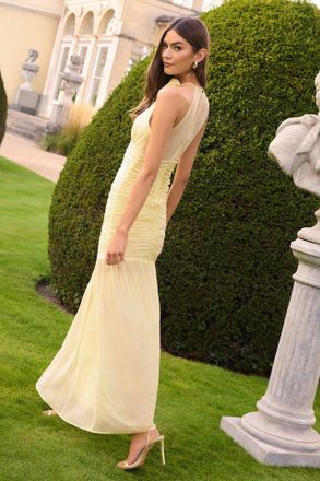 Lipsy Maxikleid Lipsy gerafftes Brautjungfern-Maxikleid, Kurzgr&ouml;&szlig;e (1-tlg)