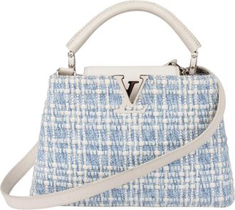 Louis Vuitton Crossbody Bags - Louis Vuitton Bleu Blanco Tweed Capucines BB Handb - Gr. unisize - in Blau - für Damen