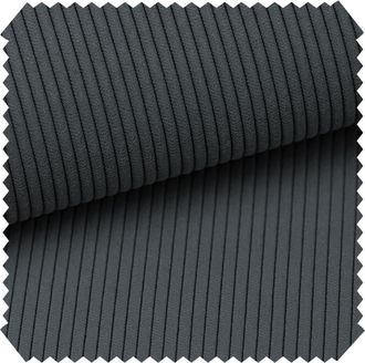 Novely ONTRE - Samtiger Polsterstoff in Feincord-Optik - Robuster Möbelstoff - Pflegeleichte Meterware 1 lfm Farbe: | 19 Anthrazit