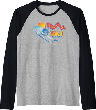 Trendy Apparel Ski Ya Later Cool 90s Retro Aesthetic Design Raglan