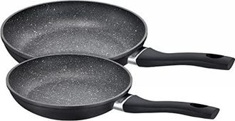Rohe Germany ROHE Germany 258262-02 Bratpfanne-Set Emilia, 2-teilig, Aluminium, schwarz, 28 cm + 24 cm