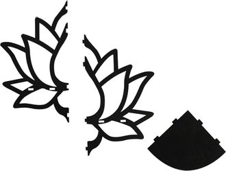 BESPORTBLE Lotus Wandregal Schwebendes Eckregal f&uuml;r Schlafzimmer und Wohnzimmer Wandmontiertes Aufbewahrungsregal f&uuml;r Bad und K&uuml;che