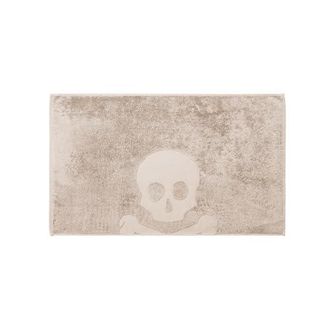 Scalpers Badteppich, Totenkopf, 50 x 80 cm, 100% Baumwolle, 750 g/m², Beige