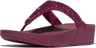 FitFlop Femme Lulu Maxi-Crystal Toe-Post Sandals, Rubis, 40 EU