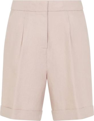 PESERICO Femme, Shorts, Rose, Taille: 36 FR Bermuda en lin