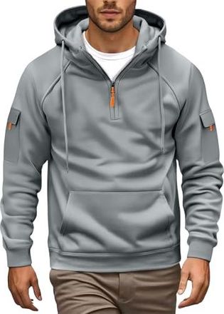 Generic Sweat &agrave; capuche l&eacute;ger uni pour homme 2026 Automne Hiver Patchwork Couleur Patchwork Manteau d&eacute;contract&eacute; V&ecirc;tements pour entra&icirc;nement int&eacute;rieur et ext&eacute;r