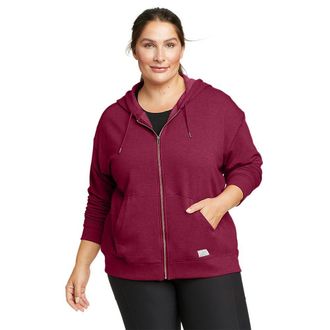 Eddie Bauer Damen Ls Czy Camp Fz Hood-Plus Kapuzenpullover, Port, 2X