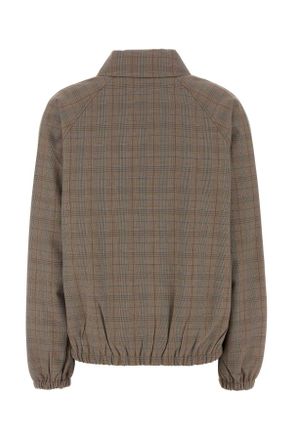 Miu Miu Womens Giubbotti Tabacco Wool Giubbini Jacket