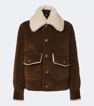 Moncler Blouson aus Cord mit Shearling