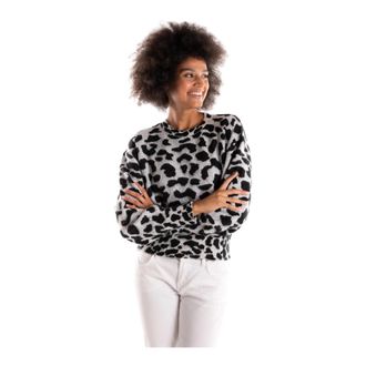 Akep Gemusterter Pullover - - Knitwear - Damen - Grau - L