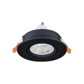 Eglo LED Einbaustrahler Barranco, Deckenspot Wohnzimmer, Deckenstrahler schwenkbar aus Kunststoff in Schwarz, neutralwei&szlig;, inkl. GU10 Leuchtmittel