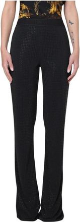 Versace Jeans Couture Femme, Pantalons, Noir, Taille: 40 FR Rhinestone Flare Pants