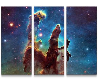 Paul Sinus Art Leinwandbilder | Bilder Leinwand 130x90cm Galaxie