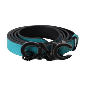 Costume National Teal Leder G&uuml;rtel mit Logo-Schnalle - - Accessories - Damen - Blau - ONE SIZE