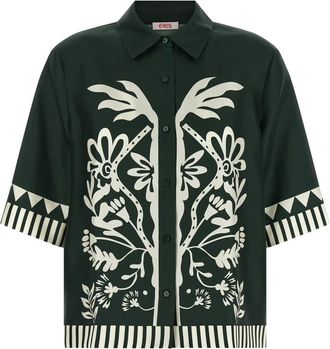 Eres Eres, Femme, Blouses et Chemises, Vert, Taille: 42 FR Rare Shirt