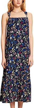 Esprit Robe Midi à Motifs, Bleu Marine, 40