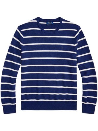 Polo Ralph Lauren pull à rayures - Bleu