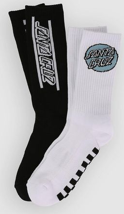 Santa Cruz Finish Line (2 Pack) Socks black & white