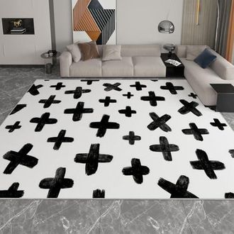 Generic Tapis de Salon Lavable en Machine 140 x 200 cm, Tapis &agrave; Faible Poil Antid&eacute;rapant avec Imprim&eacute; Moderne Artistique Minimaliste Charmant - pour la Chambr