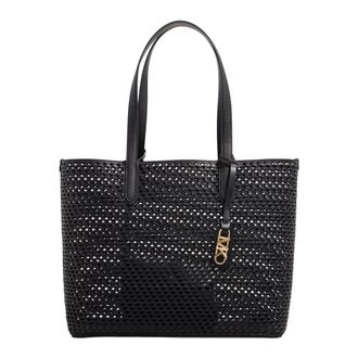 Michael Kors Schwarze Kuhhaut Leder Shopper Tasche - - Bags - Damen - Schwarzk - ONE SIZE