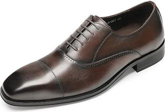 Generic Chaussures Oxford habillées for Hommes, à Lacets, Bout carré Bruni, en Cuir véritable, Bout renforcé, résistantes, antidérapantes, Basses, for Le Trav