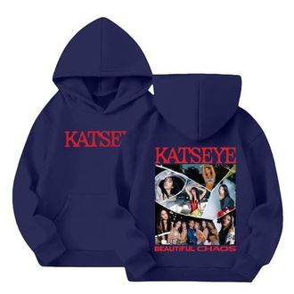 Generic Sweat &agrave; capuche pour femme Kpop Fan Support Merch Pull &agrave; capuche style cor&eacute;en T-shirt &agrave; manches longues Harajuku Y2K Streetwear Tenue, Marine, 3XL
