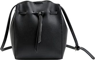 Generic Sac &agrave; bandouli&egrave;re tendance simple vintage avec cordon de serrage polyvalent pour femme, sac &agrave; bandouli&egrave;re pour ordinateur portable, Noir, Taille uniqu