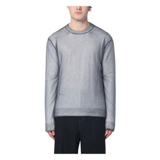 Jil Sander Stilvolle Pullover mit Nylon und Baumwolle - - Knitwear - Herren - Grau - XL