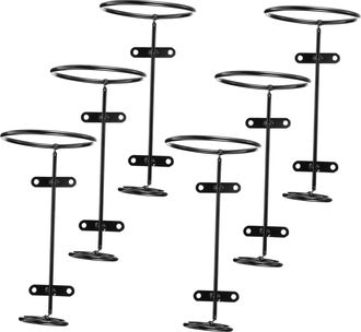 PartyKindom Weinregal Aus Eisen 6 Stück Wandmontage Rotwein Flaschenhalter Zur Stabilen Lagerung Und Präsentation Modernes Metall Weinregal Für Zuhause Bar Und Re