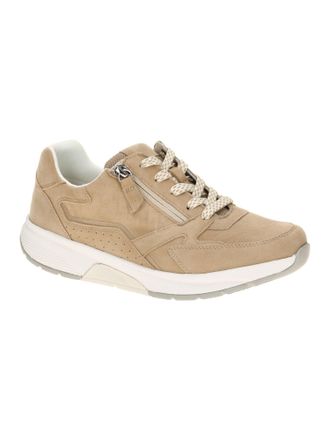 Gabor Schn&uuml;rschuh Gabor RollingSoft Schuhe beige sand Samt 86.878.30