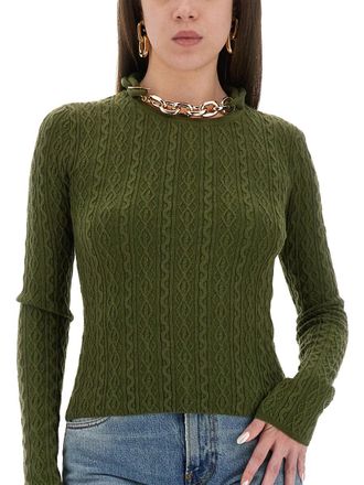 Paco Rabanne Wool Jersey Jumper - Green