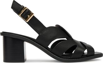 Tommy Hilfiger Sandalen Tommy Hilfiger Cross Blocked Heel Sandal FW0FW09135 Schwarz